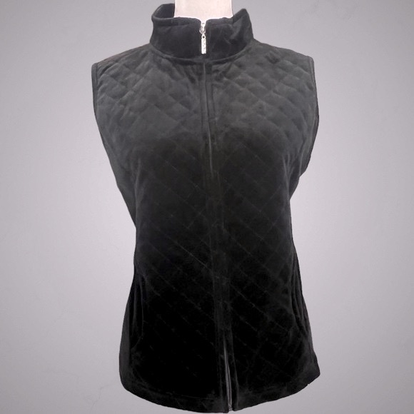 White Stag | Jackets & Coats | White Stag Black Quilted Velvet Vest ...